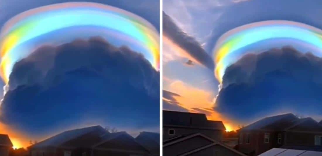 Stunning Rainbow-like 'Iridescent Pileus Cloud' Appears Over Chinese ...
